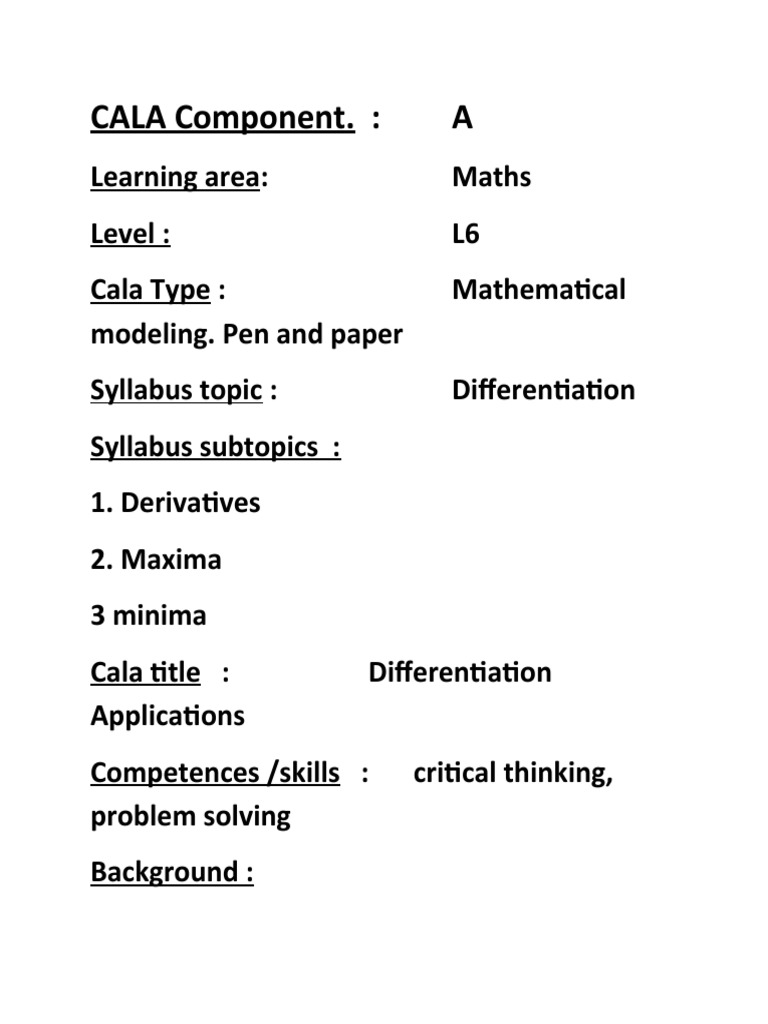 A Level Project | PDF | Maxima And Minima | Mathematics