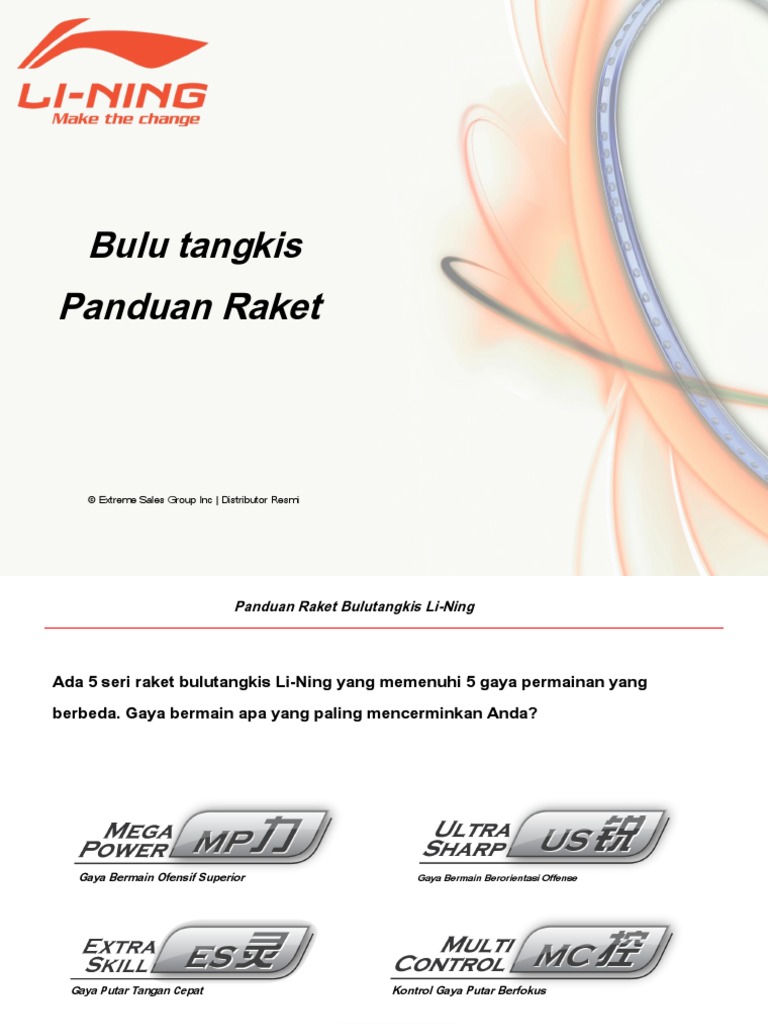 Catalog Raket Lining | PDF
