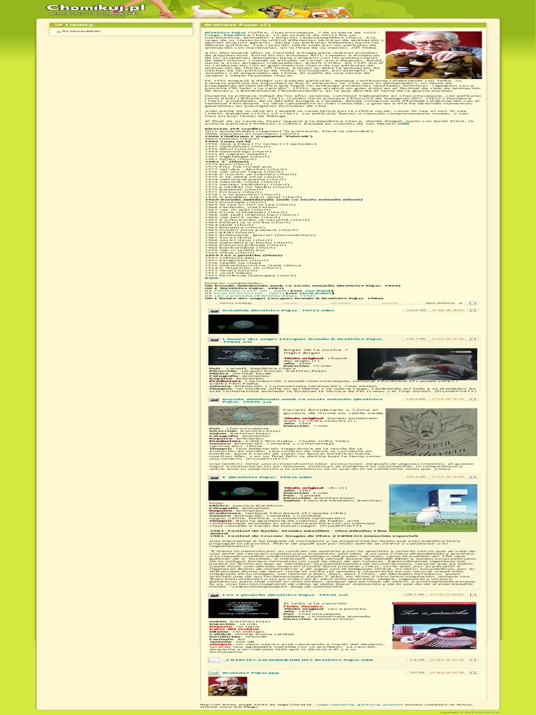 Bretislav Pojar (7) - B - UnaPaginaDeCine 2019 | PDF