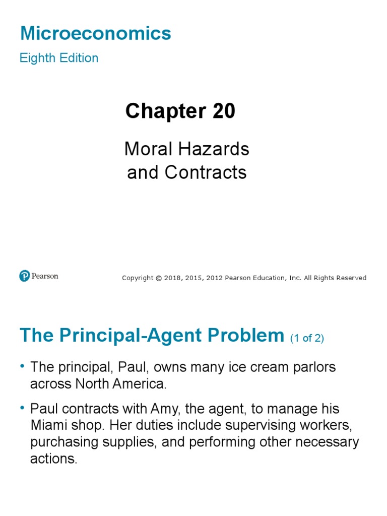 Microeconomics: Moral Hazards and Contracts | PDF | Employment | Moral ...