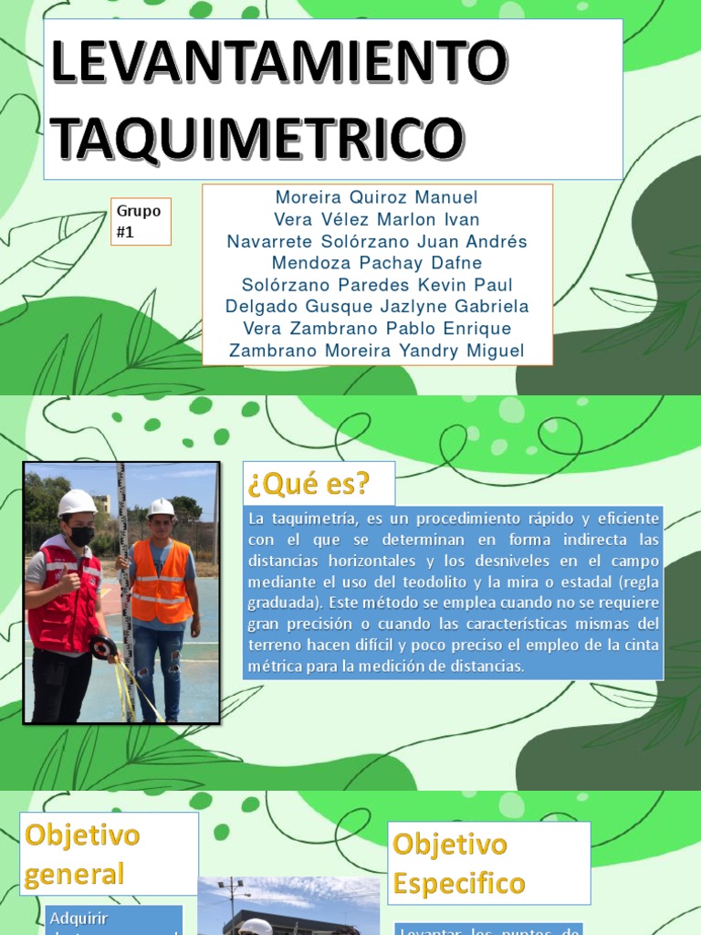 Levantamiento Taquimétrico Eficiente | PDF | Geofísica | Equipo de ...