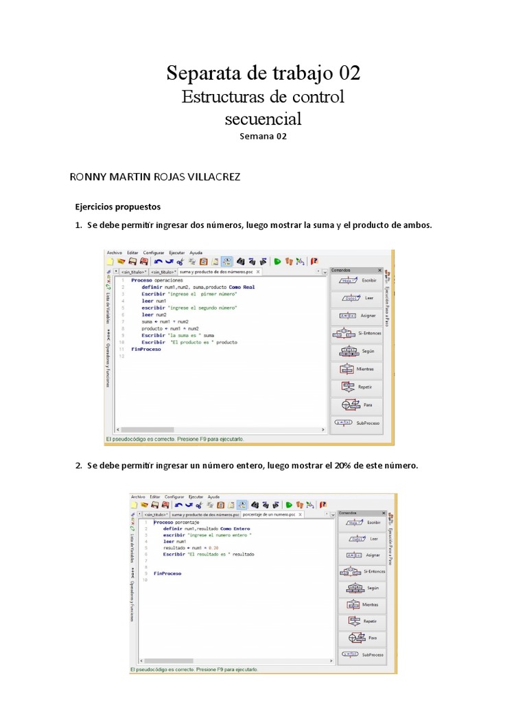 Ejercicios Resueltos Separata 02 | PDF