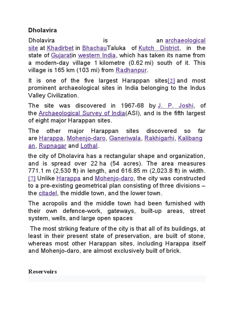 Archaeological Site Khadirbet Bhachau Kutch District Gujarat Western ...