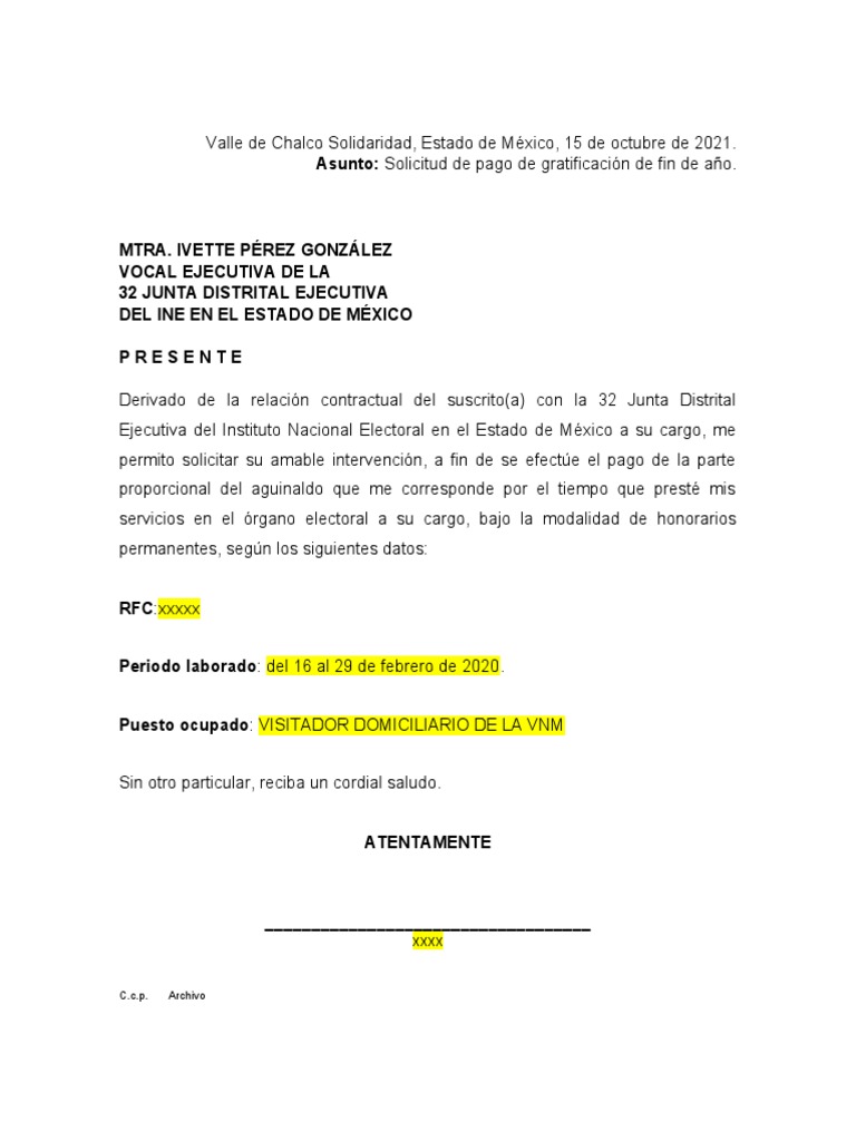 Oficio Aguinaldo Caes SE 2021 | PDF