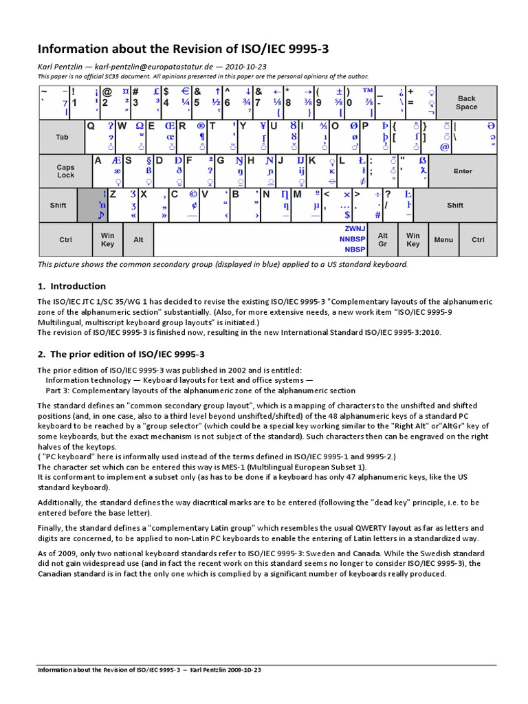 Information About The Revision of ISO IEC 9995-3 | PDF | Iso/Iec Jtc 1 ...