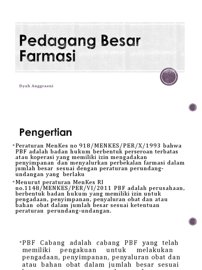 Pedagang Besar Farmasi | PDF