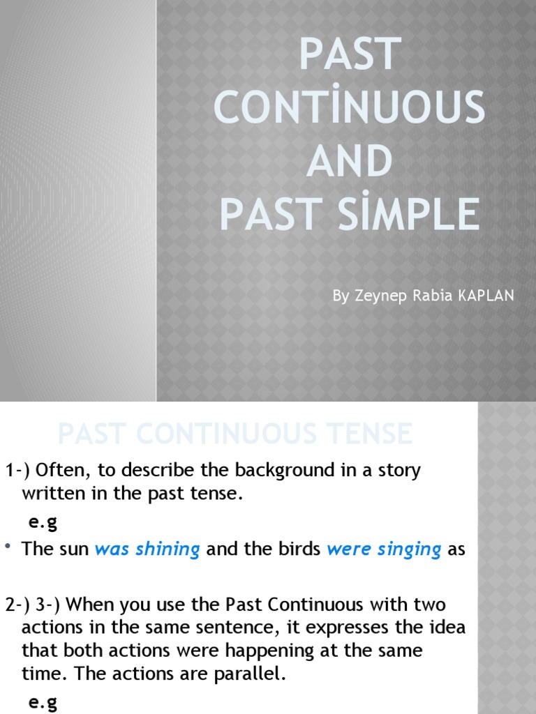 Past Cont.&sim - Past | PDF