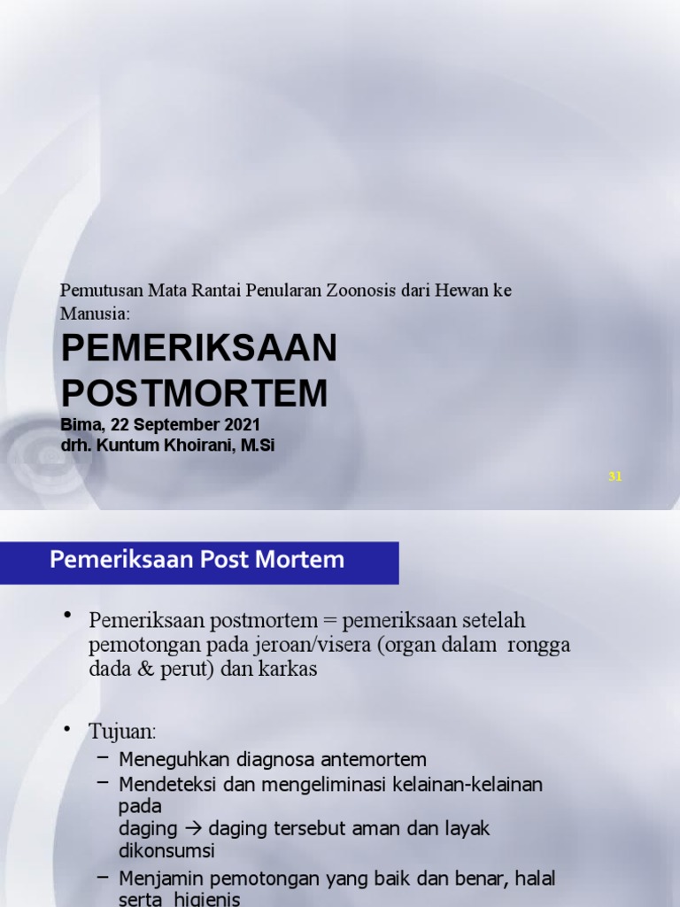 Post Mortem | PDF | Kesehatan Holistik