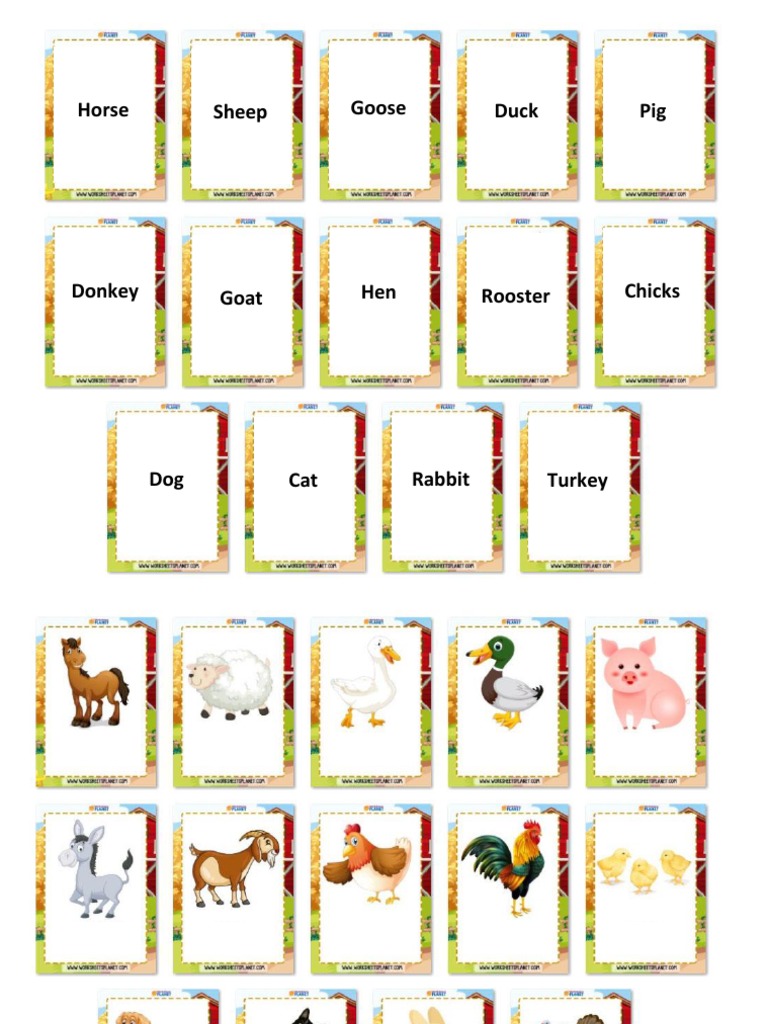 Farm Memory Game | PDF