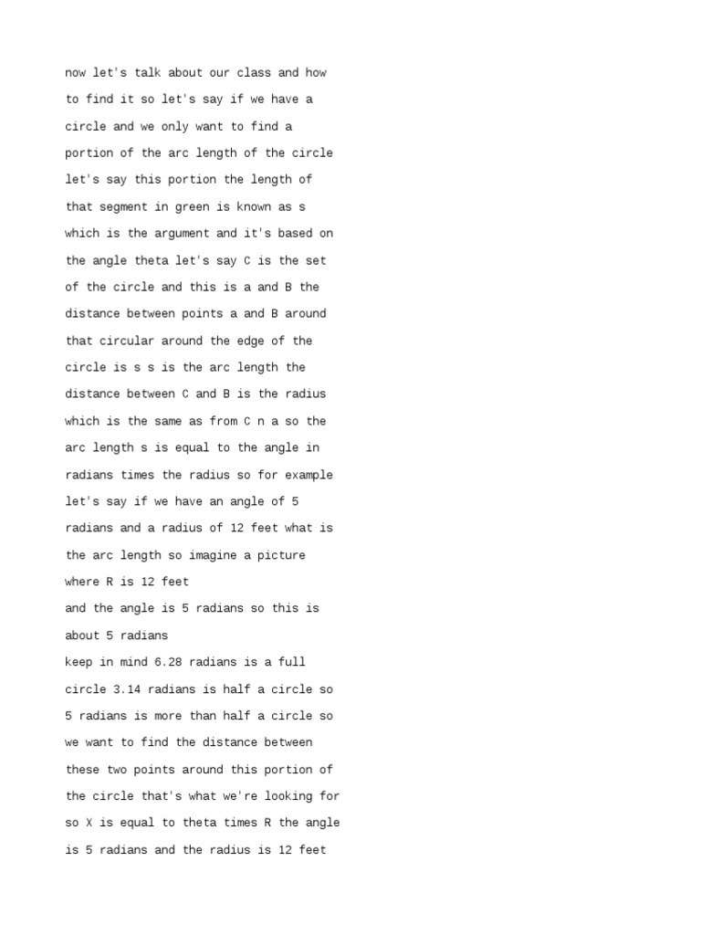 (English (Auto-Generated) ) Arc Length of A Circle Formula - Sector ...