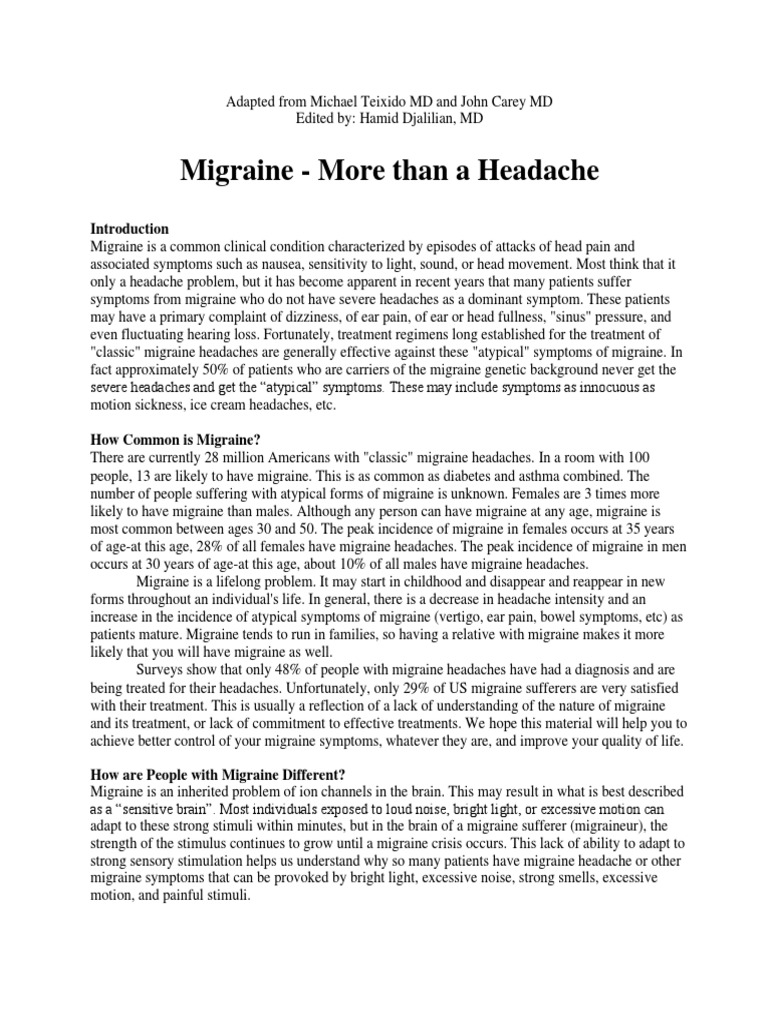 Migraine | PDF | Migraine | Headache