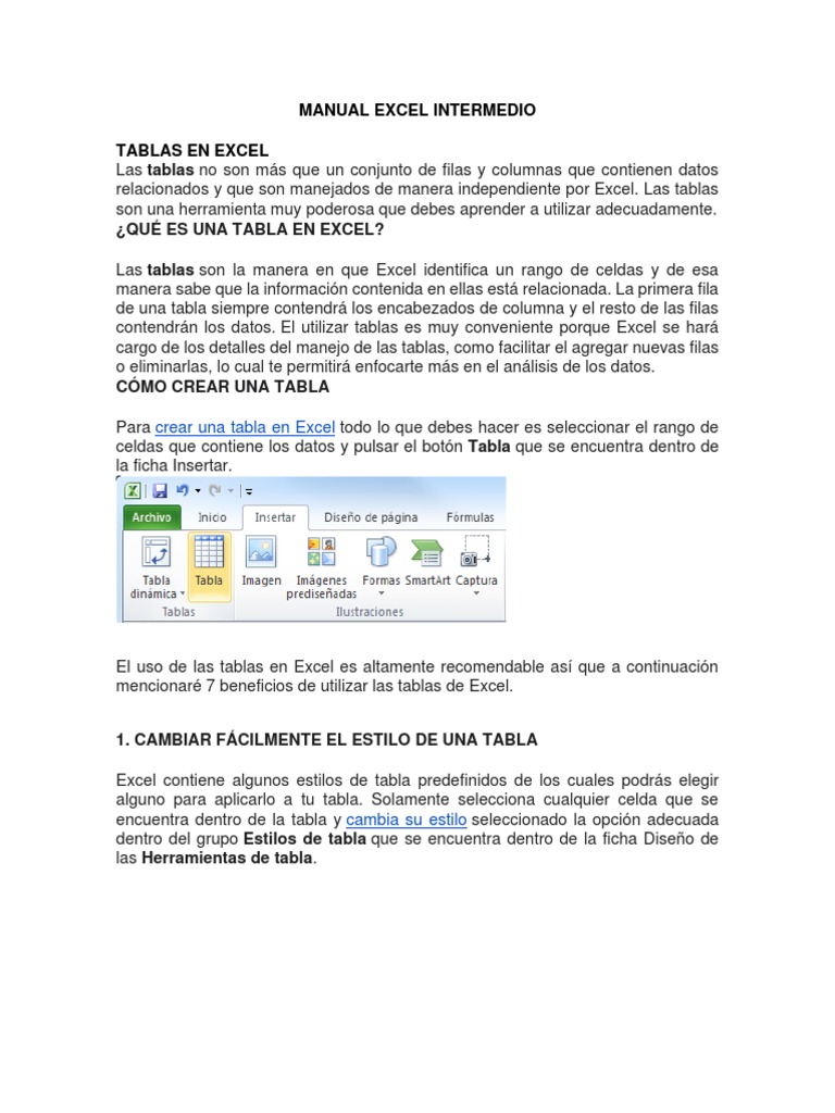 Manual Excel Intermedio | PDF | Microsoft Excel | Fórmula