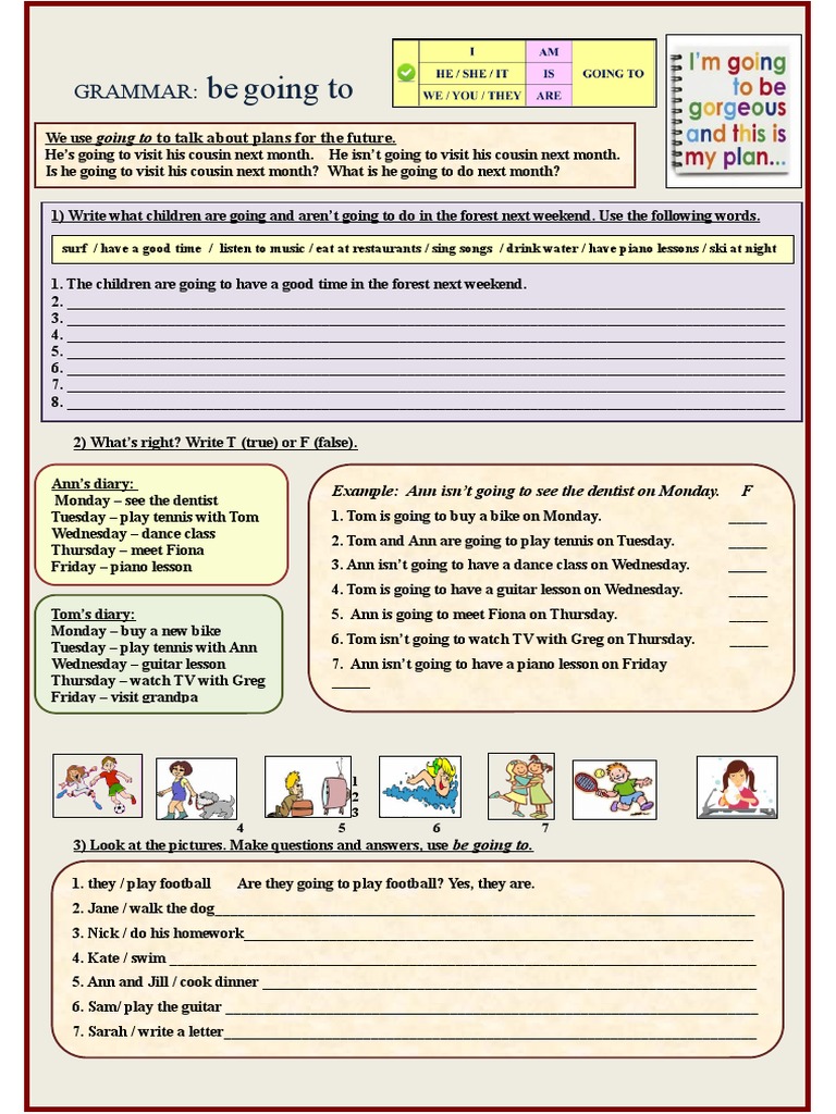 Grammar Be Going To | PDF