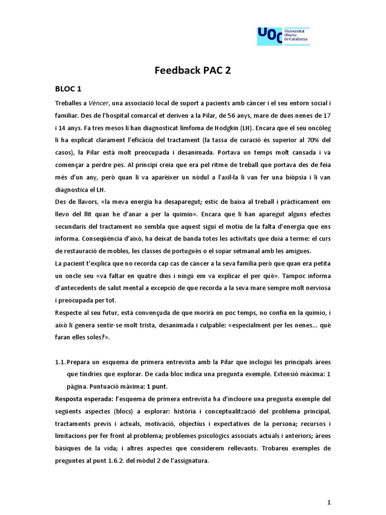 Pac2 Feedback Rev | PDF
