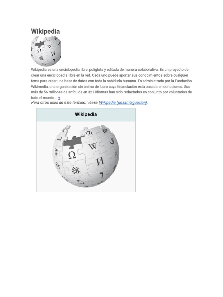 Que Es Wikipedia | PDF | Wikipedia | Sitios web