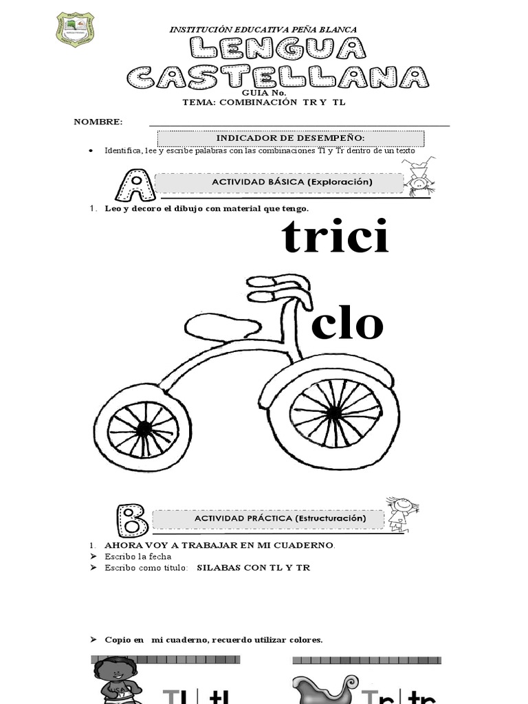 Combinación TL y TR - Grado Primero | PDF