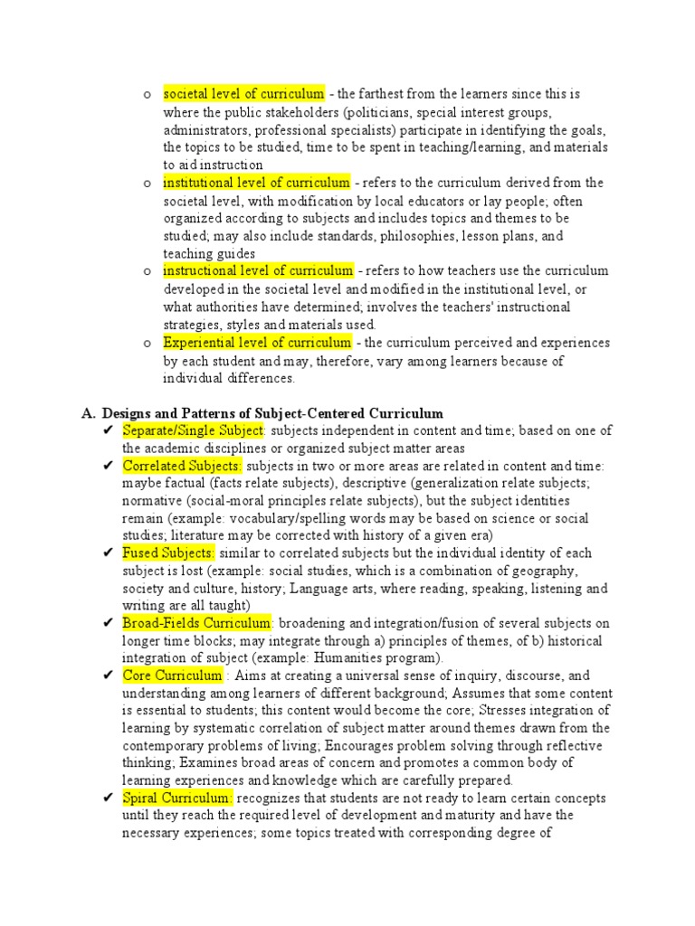 Societal Level of Curriculum | PDF | Curriculum | Philosophy Of Education