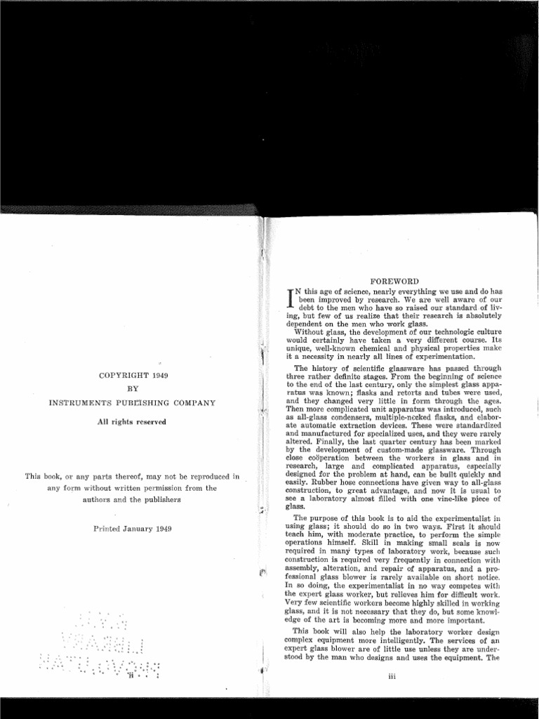 Massive 200 PG Book On Glassblowing For Scientific Use | PDF | Glasses ...