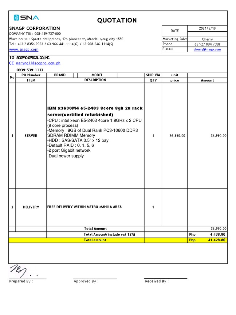 Scopro Optical Co - Inc. (Ibm Server) | PDF | Computers