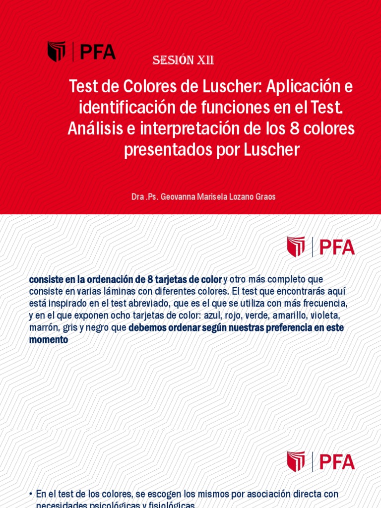 Test de Los Colores | PDF | Color | Percepción visual