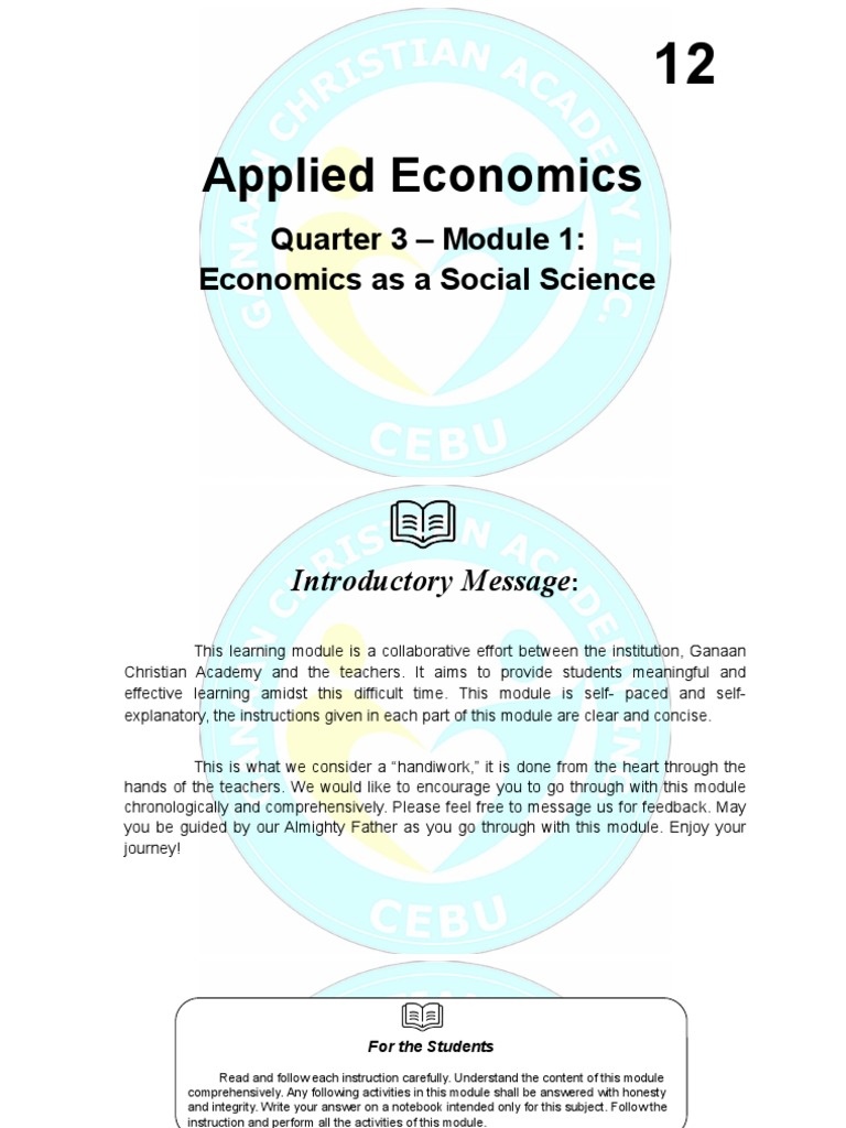 Module 1 - Applied Economics | Download Free PDF | Economics | Resource
