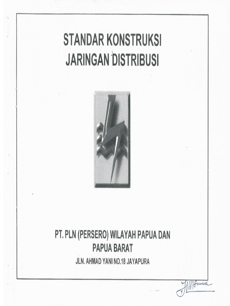 Standar Konstruksi Jaringan Distribusi PT PLN (PERSERO) WP2B | PDF