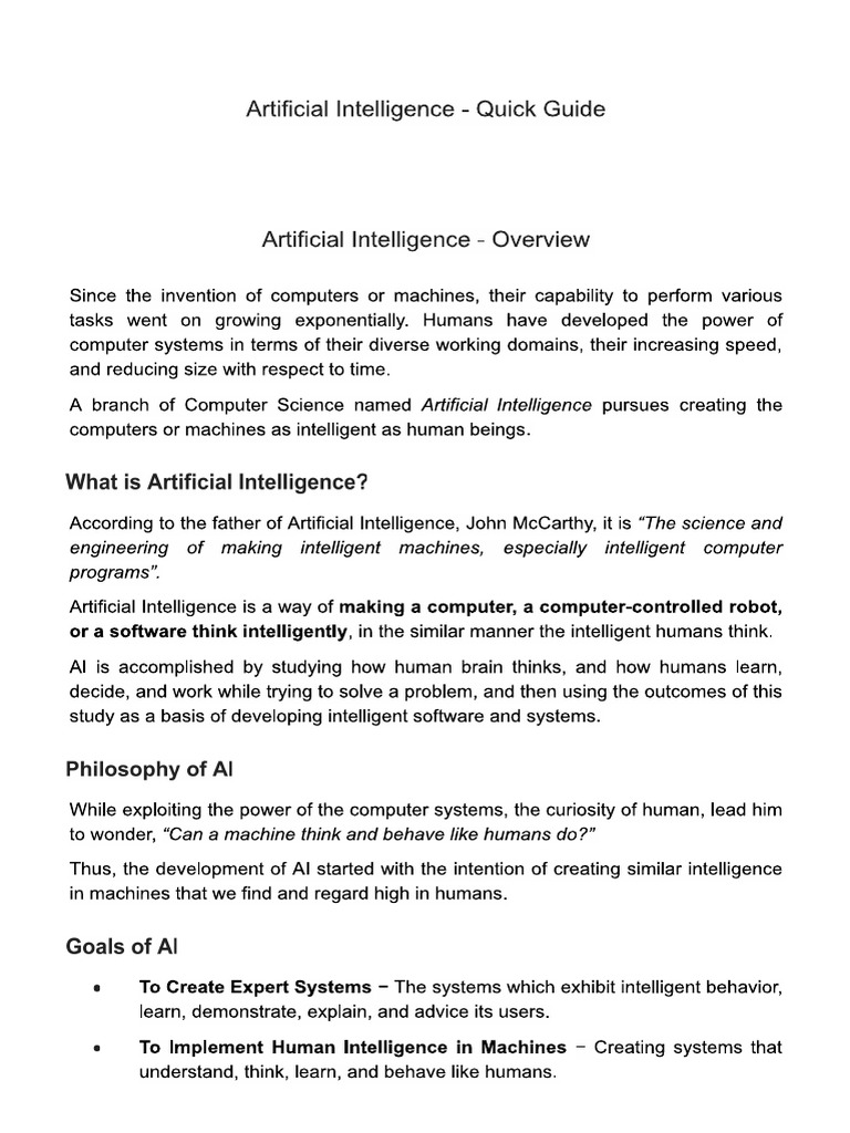 AI Quick Guide | PDF