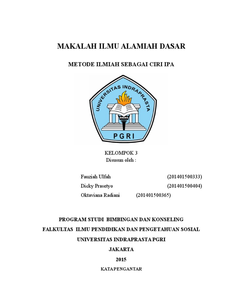 Makalah Ilmu Alamiah Dasar 3docx PDF Free | PDF