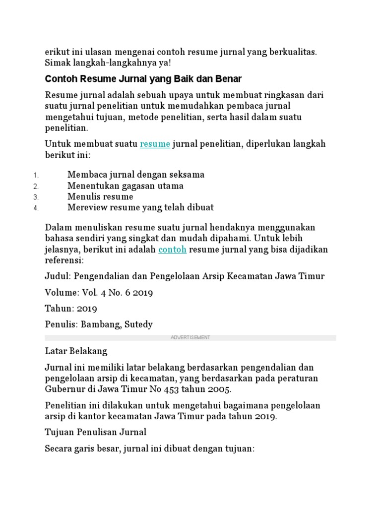 Cara Resume Jurnal | PDF