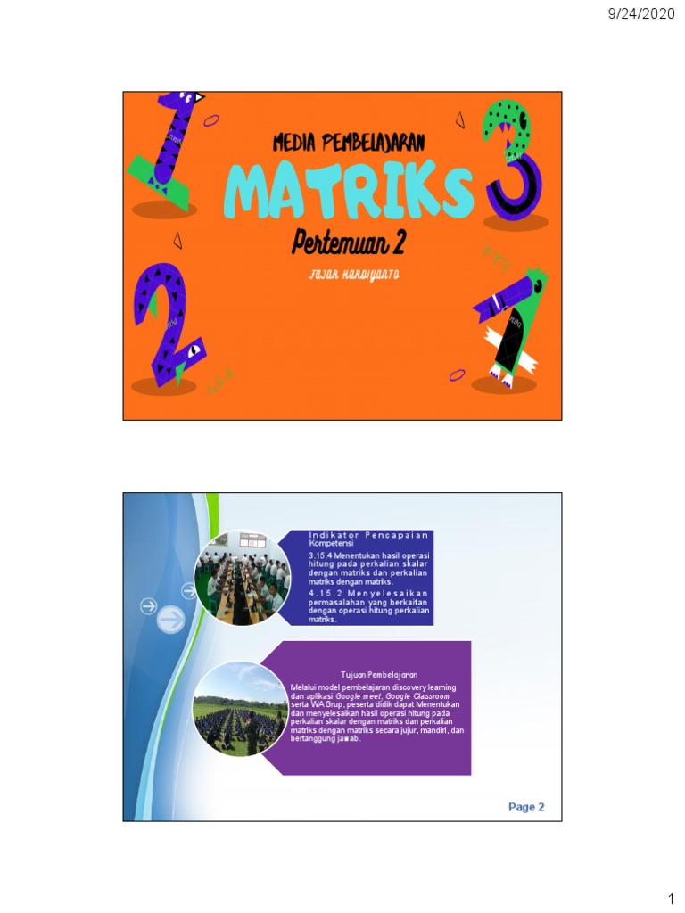 Soal Perkalian Matriks Kelas 11 | PDF