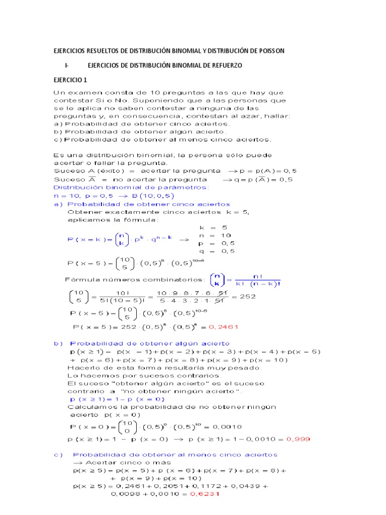 Distribución Binomial y Distribución de Poisson | PDF