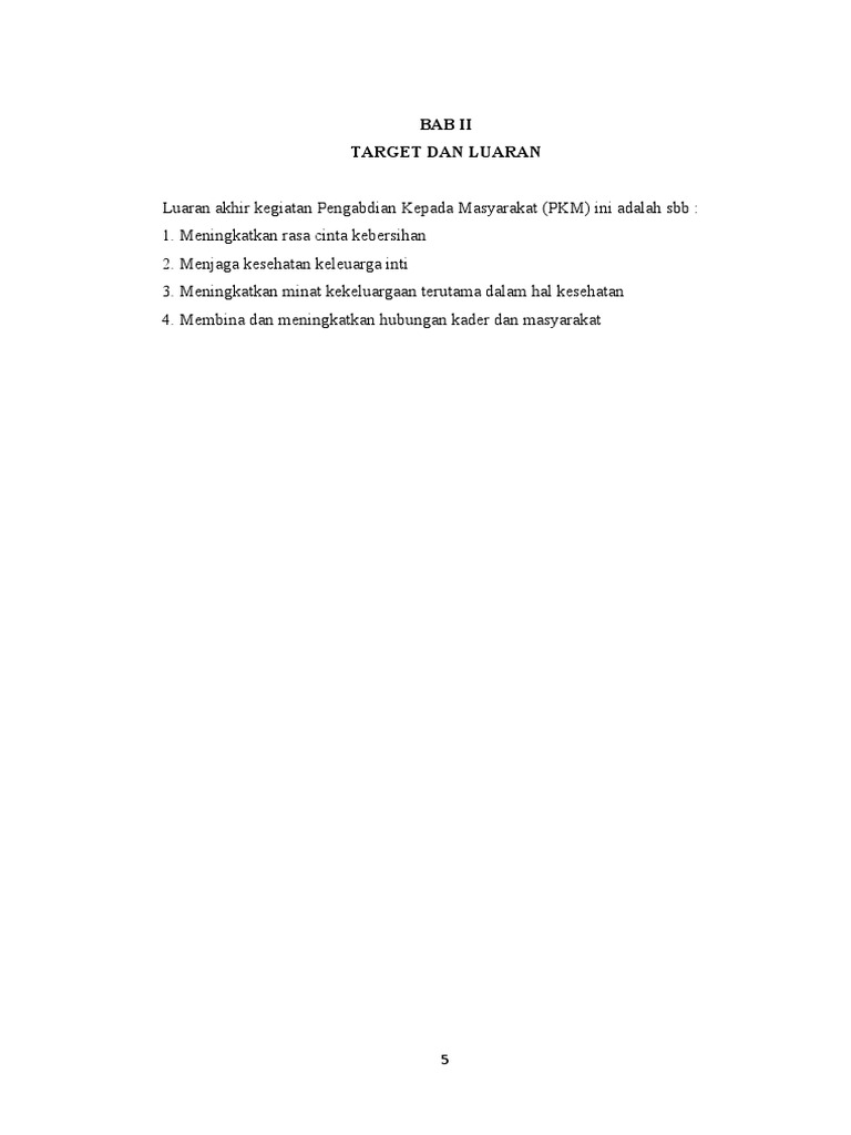 6 BAB II Target Dan Luaran | PDF