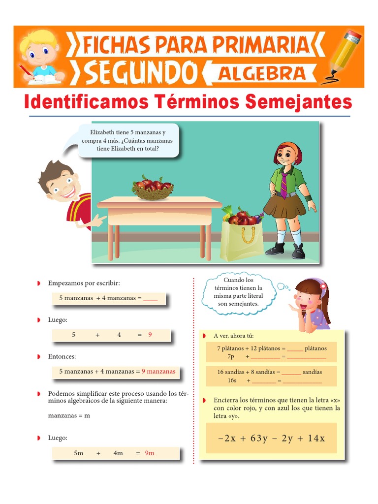 Identificamos Términos Semejantes para Segundo de Primaria | PDF