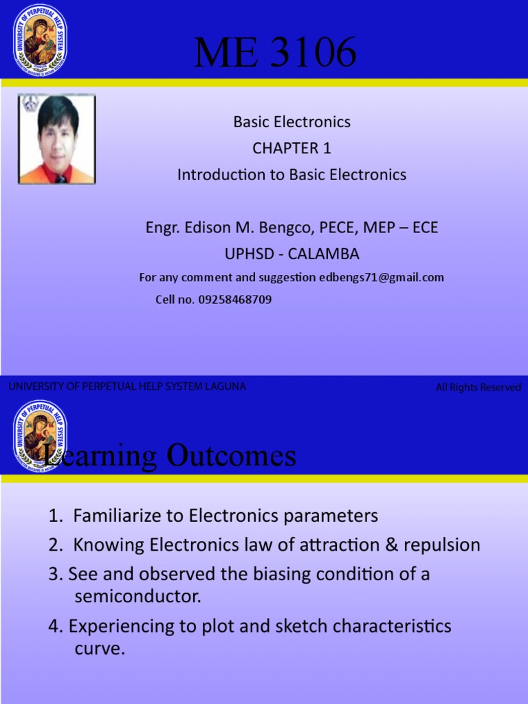 Prelim Lecture 1 - Introduction To Electronics | PDF | Rectifier | Diode