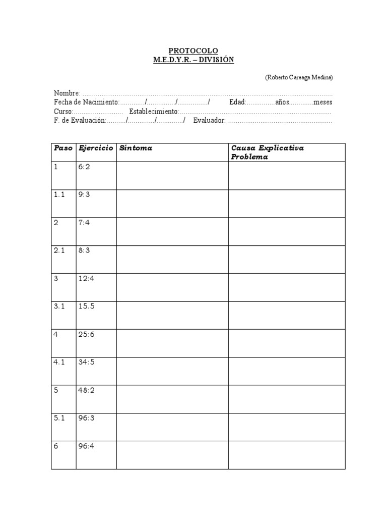 Protocolo División Medyr | PDF