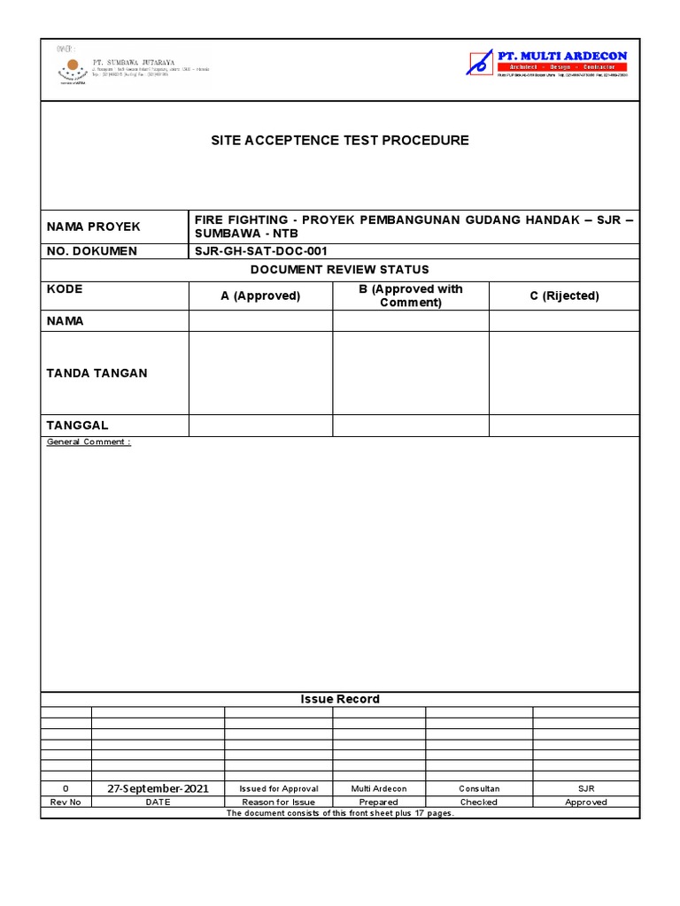 SAT Procedure - Rev. A | PDF