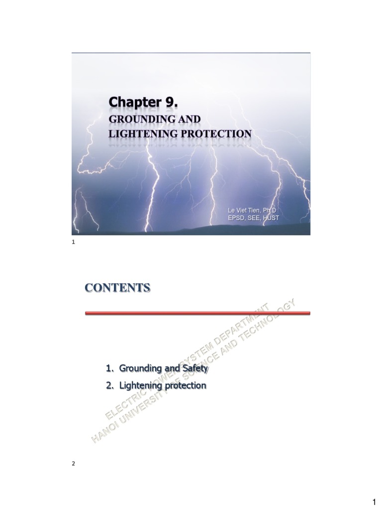 Chapter 9 - Grounding and Lightening Protection | PDF ...