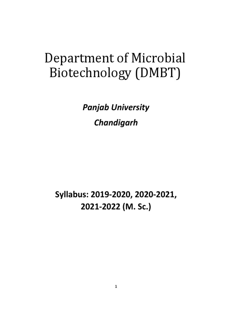 M.sc. Microbial Biotechnology | PDF | Immune System | Rna