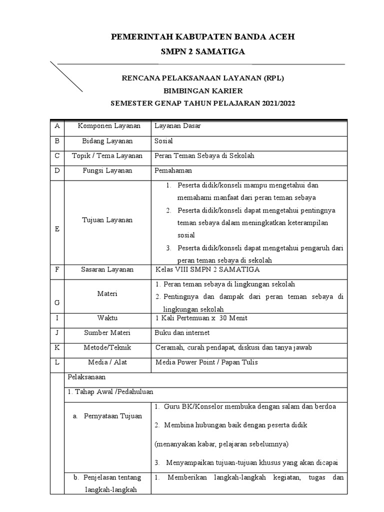 RPL SOSIAL-Peran Teman Sebaya | PDF