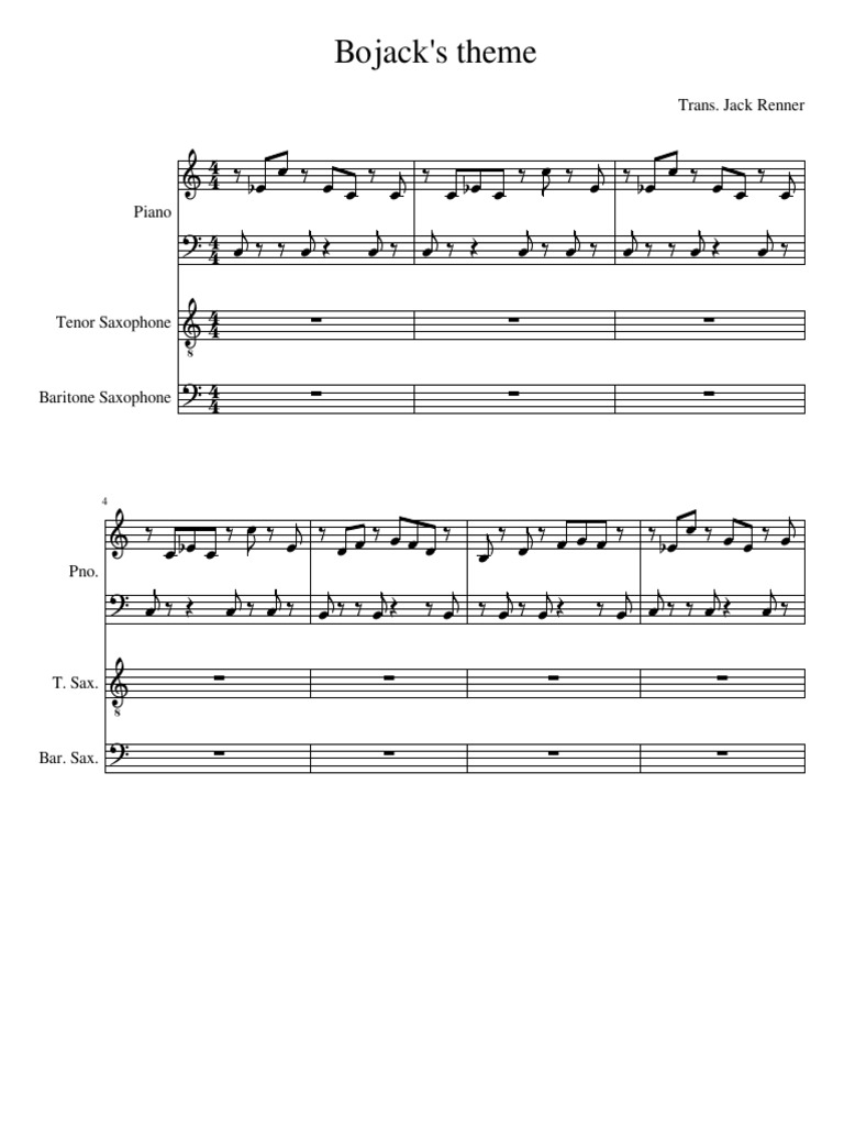 Bojacks Theme Bojack Horseman | PDF | European Musical Instruments ...