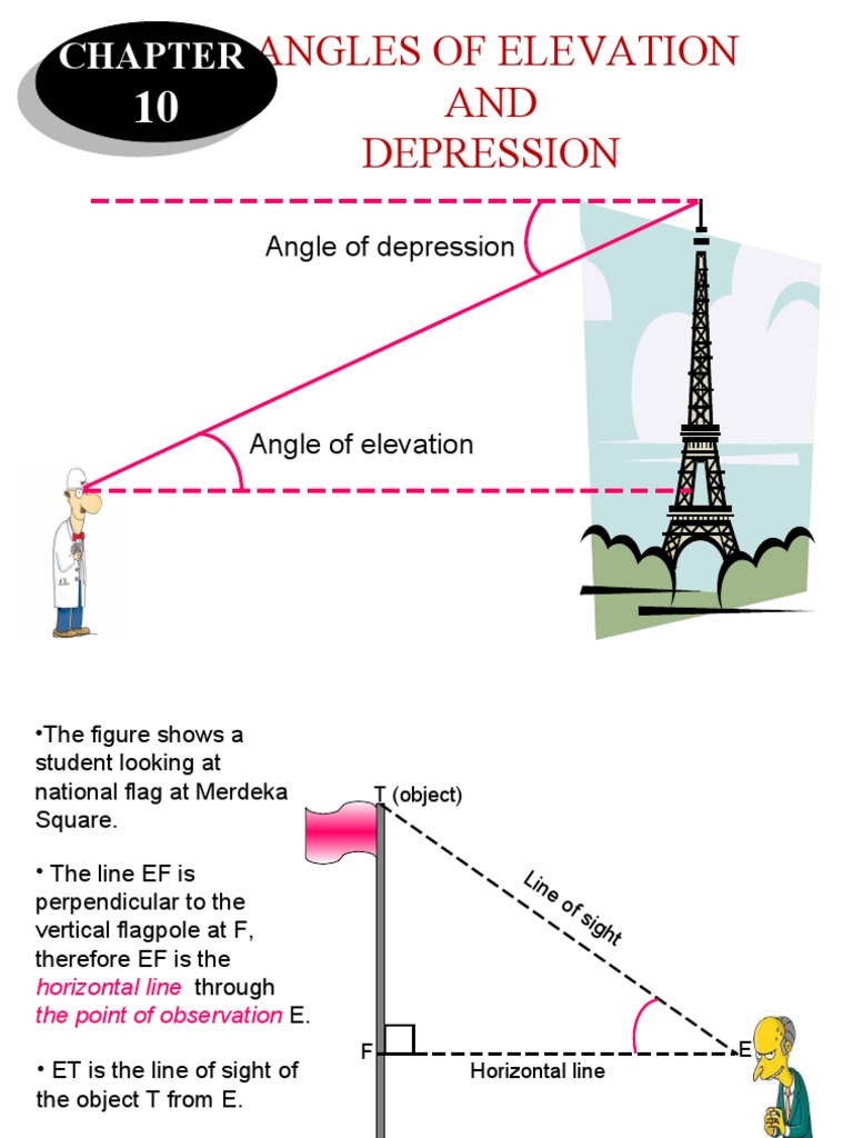 Angles of Elevation AND Depression | PDF | Trigonometric Functions ...