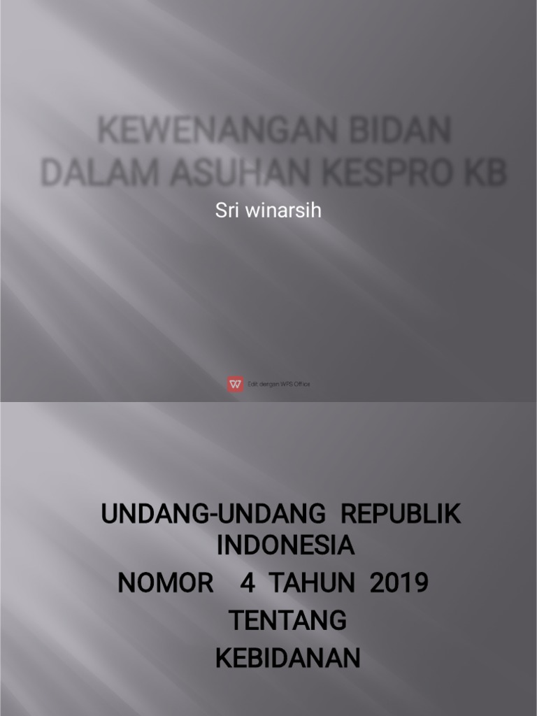 Kewenangan Bidan Dalam Asuhan Kespro KB | PDF