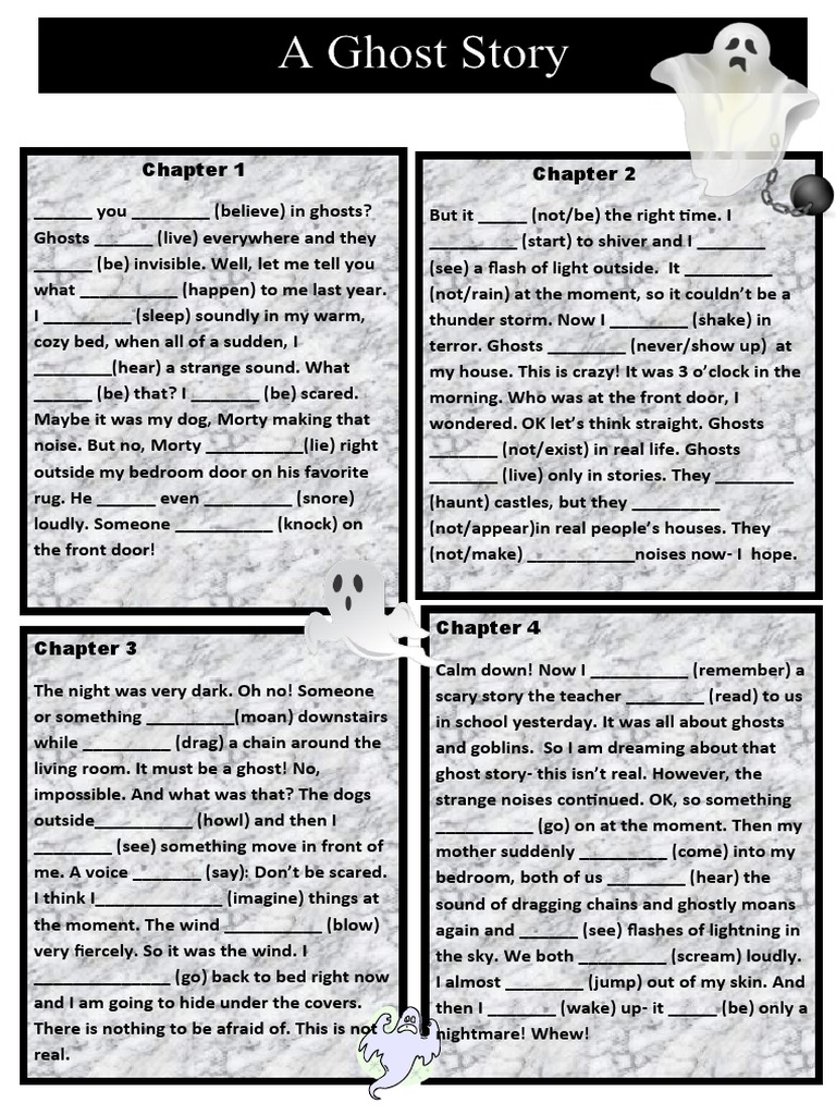 1° B - REVISION OF TENSES - A Ghost-Story | PDF | Ghosts