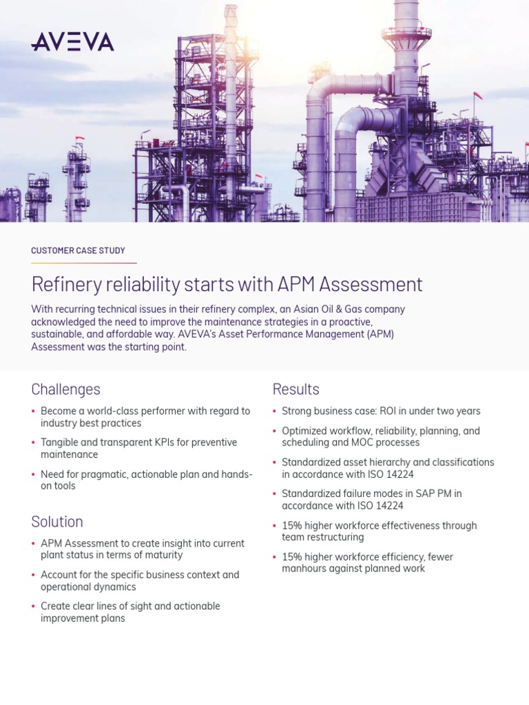 CaseStudy - APM SSP AssetStrategy | PDF | Oil Refinery | Reliability ...