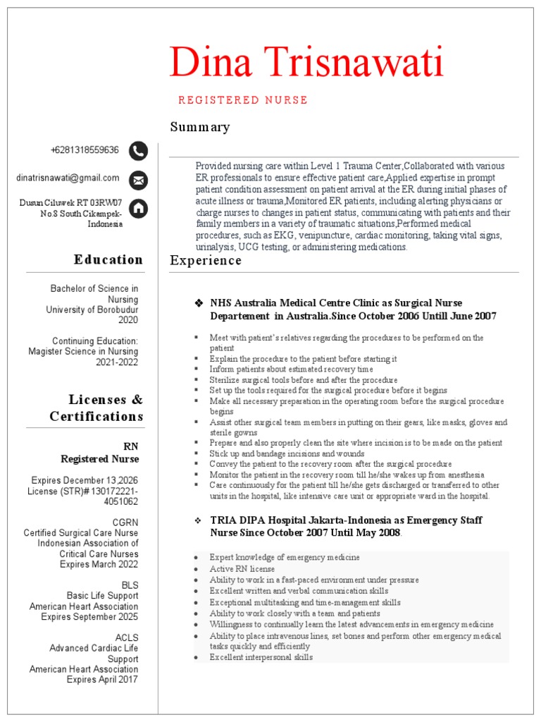 German CV | PDF | Nursing | Surgery