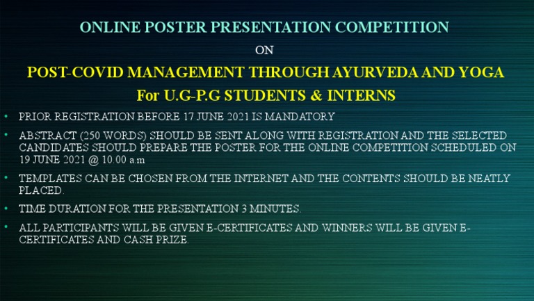 Ayurvedic & Yoga Poster Competition 2021 | PDF