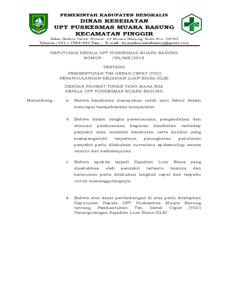 SK Tim Gerak Cepat | PDF