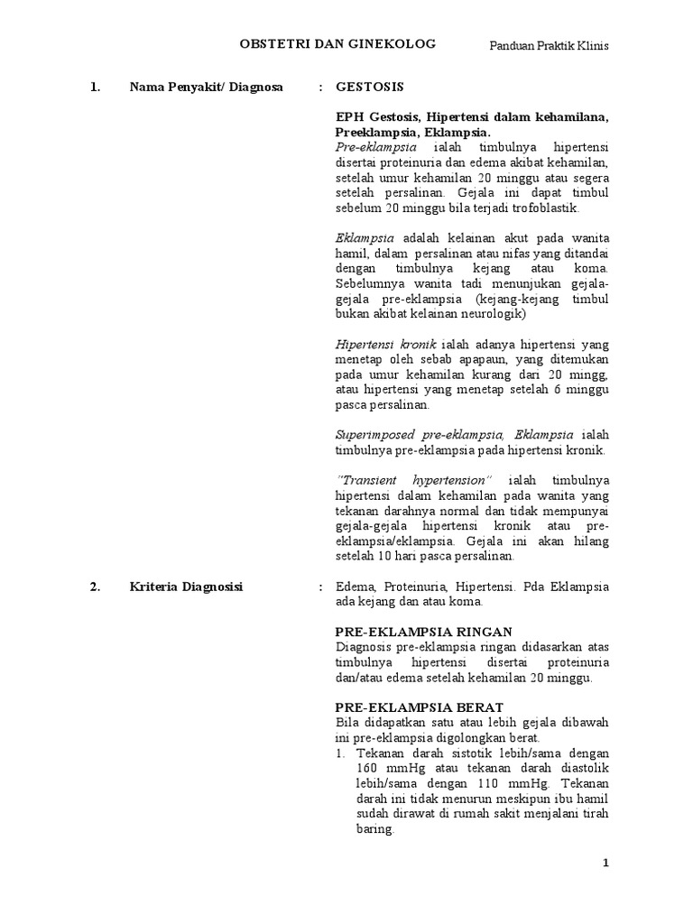 Panduan Praktik Klinik Obstetri Ginekologi | PDF