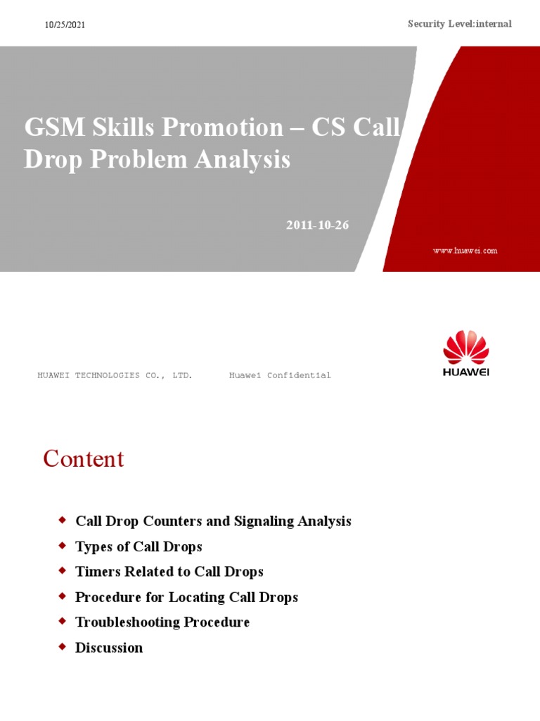 GSM&UMTS Training Course 5-GSM CS Call Drop Problem Analysis | PDF ...