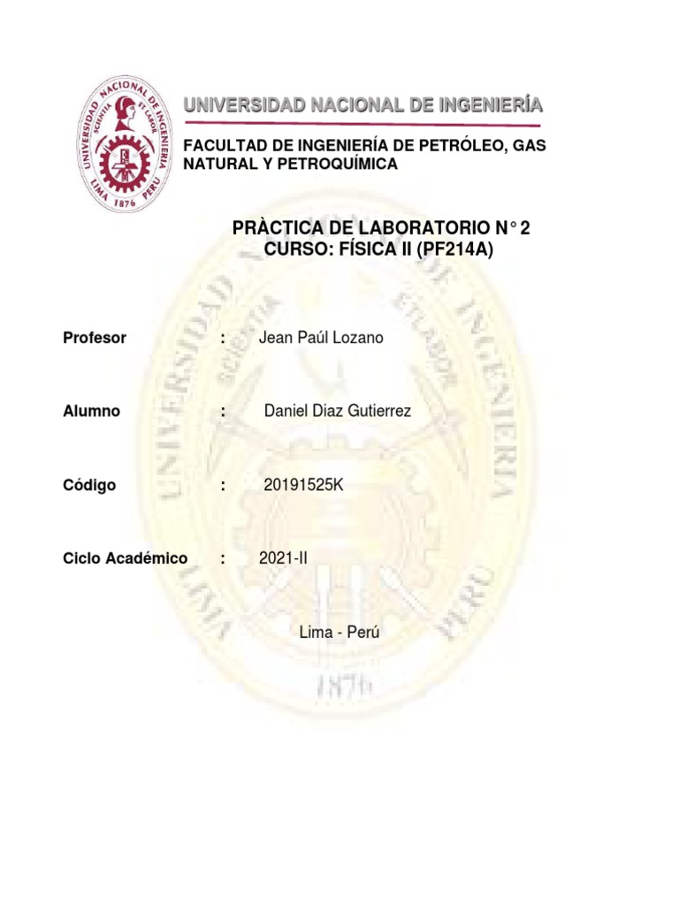 Lab2 - Fis2 FINAL | PDF | Ingeniería | Ciencias fisicas